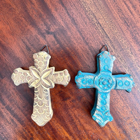 Accents | Painted Wooden 4 Crosses Wall Decor | Poshmark